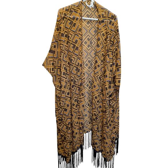 Truth NYC | Jackets & Coats | Truth Nyc Sheer Cover Up Kimono Brown And ...